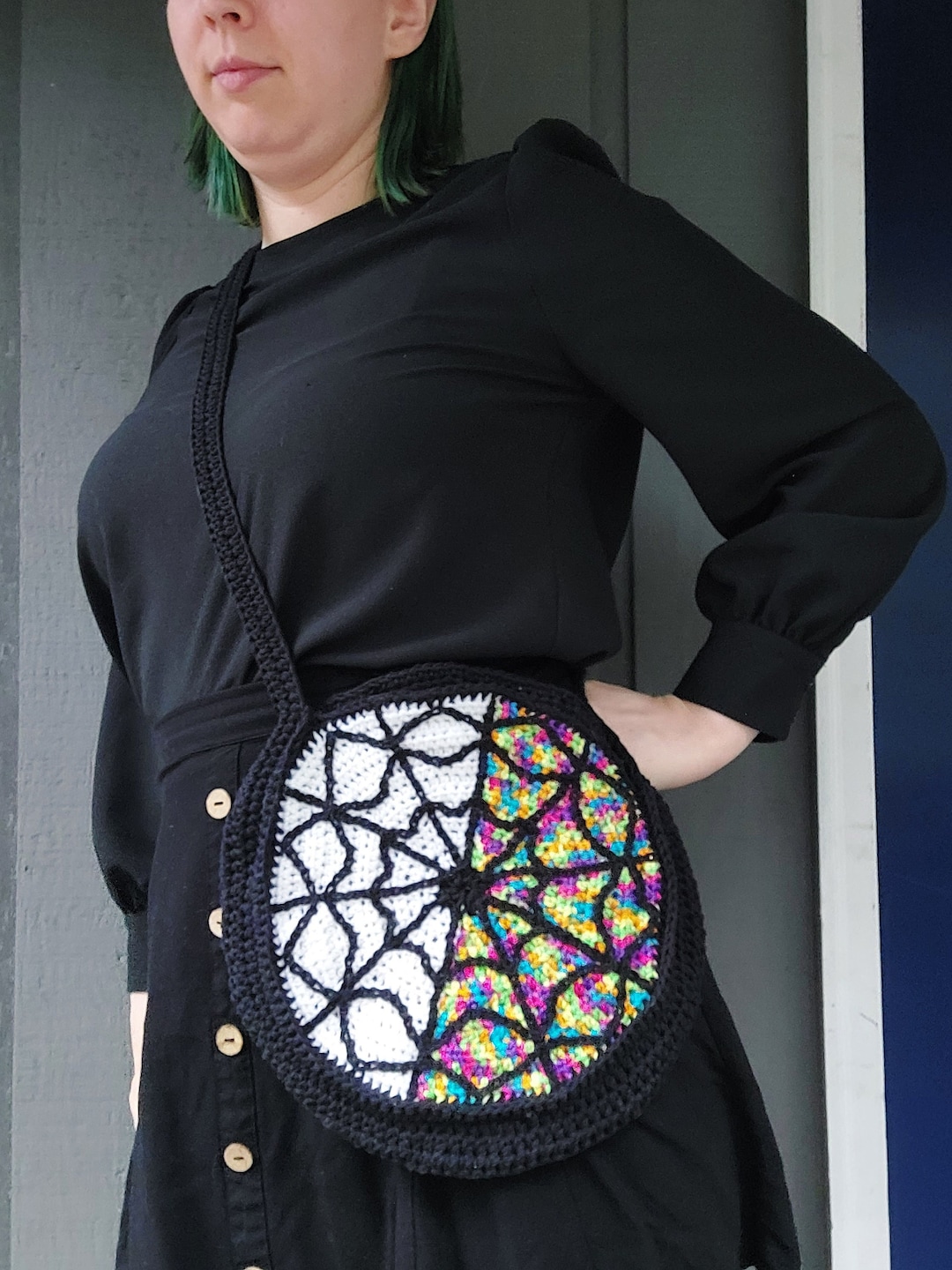 Ophelia Round Bag Crochet Purse Pattern Only Wednesday Crossbody ...