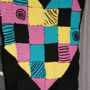 Sally's Patchwork Heart Crochet Baby Blanket Pattern NBC Inspired Jack ...