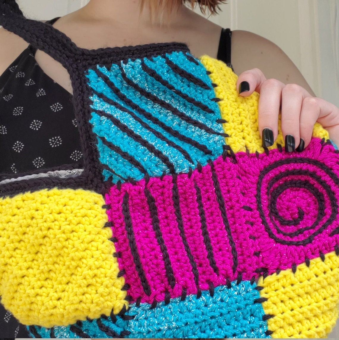 Sally's Patchwork Bag Crochet Bag Pattern NBC Inspired - Etsy