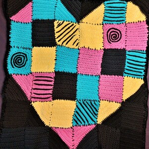 Sally's Patchwork Heart Crochet Baby Blanket Pattern NBC Inspired Jack ...