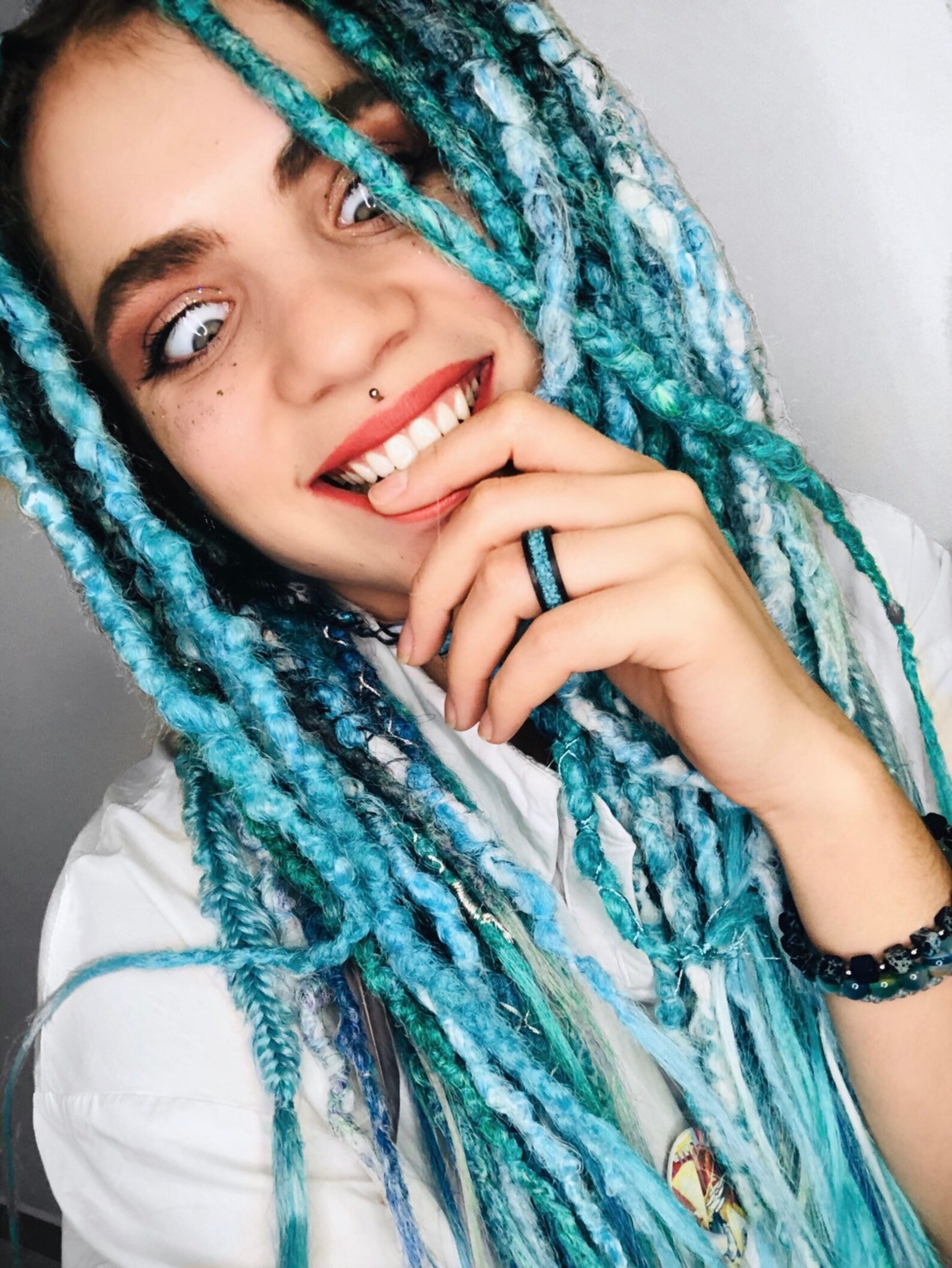 Sea dreads texture dreadlocks blue dreads hair extensions | Etsy