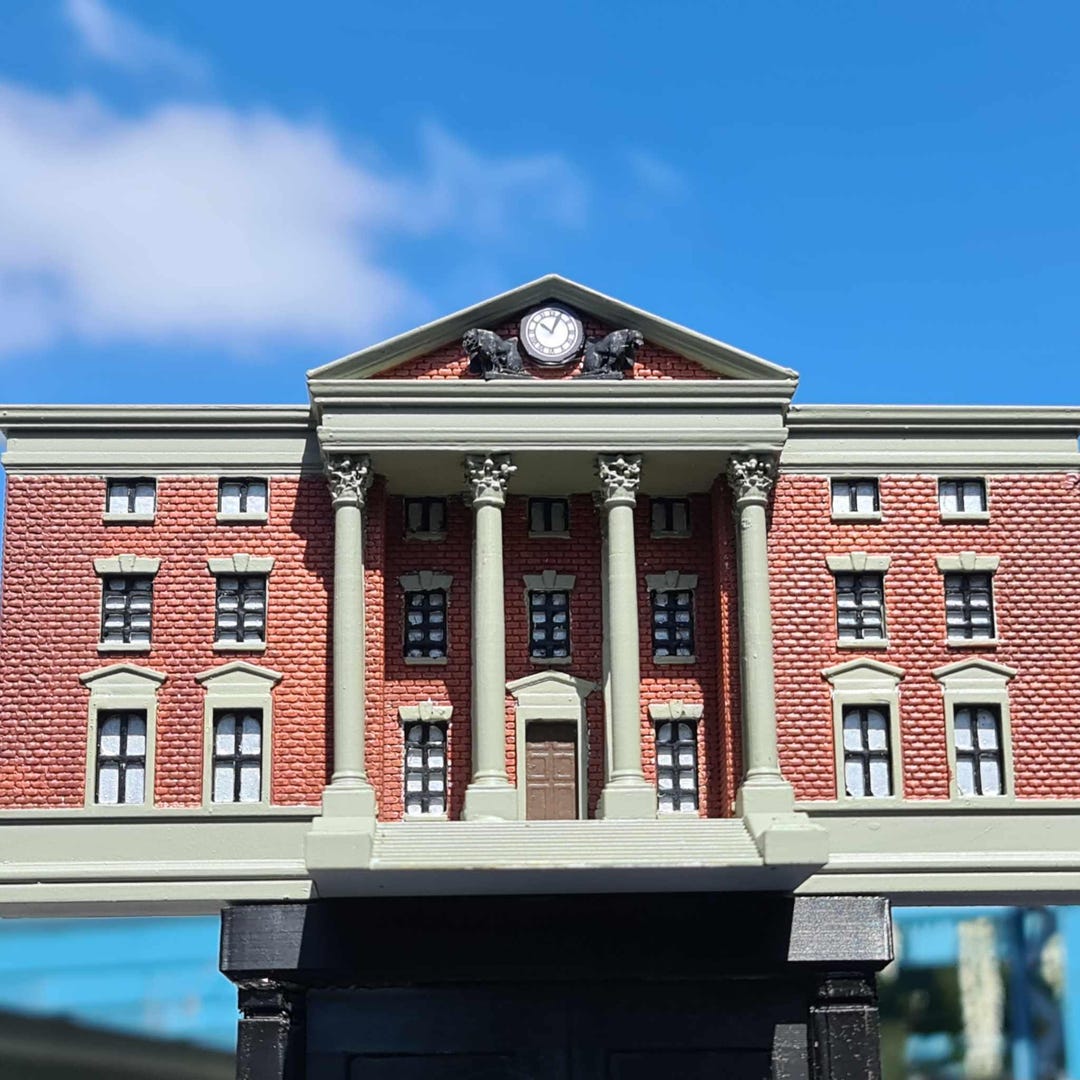 Town Clock Tower Courthouse 3d Printed Scale Model Diorama - Etsy