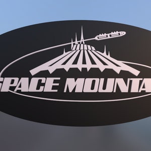 Space Mountain Disney Inspired Sign's Scale Replica - Etsy