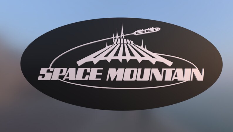 Space Mountain Disney Inspired Sign's Scale Replica | Etsy