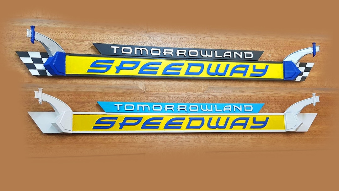 Tomorrowland Speedway Inspired Sign Scale Replica - Etsy