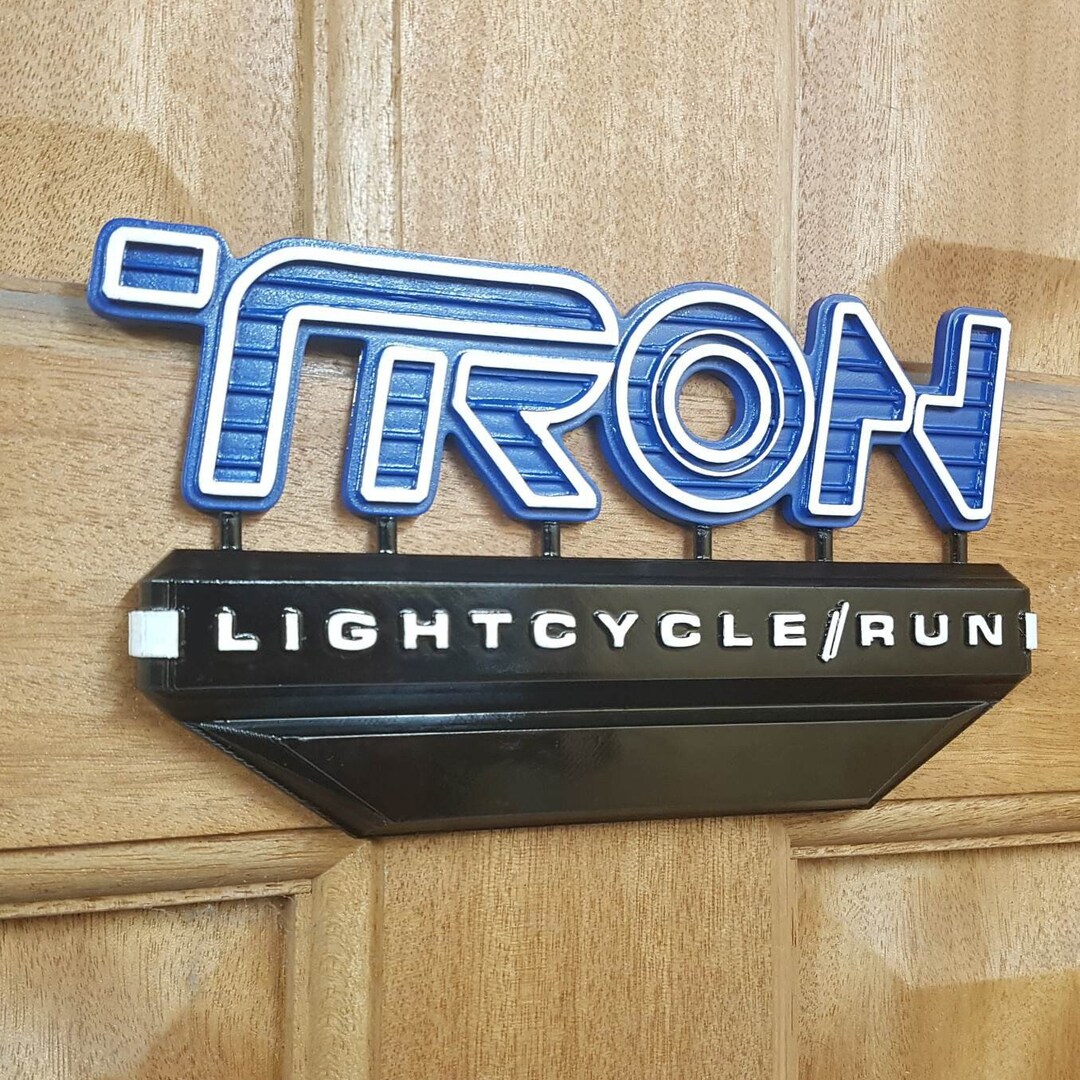 Tron Lightcycle Run Disney Inspired Ride Sign Scale Replica - Etsy