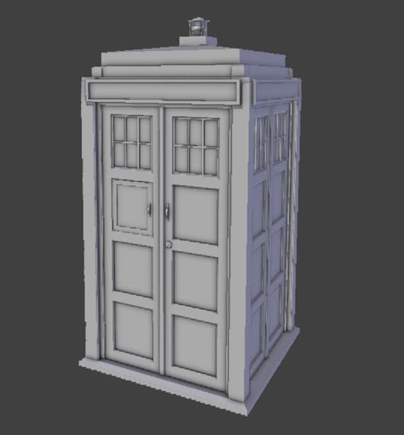 John Hurt Tardis Papercraft