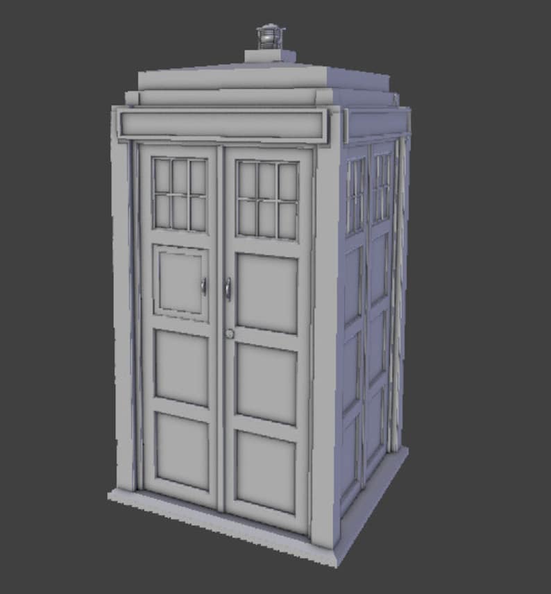 War Doctors Tardis Police Box Inspired Exterior 5inch Range Scale (1/13 ...