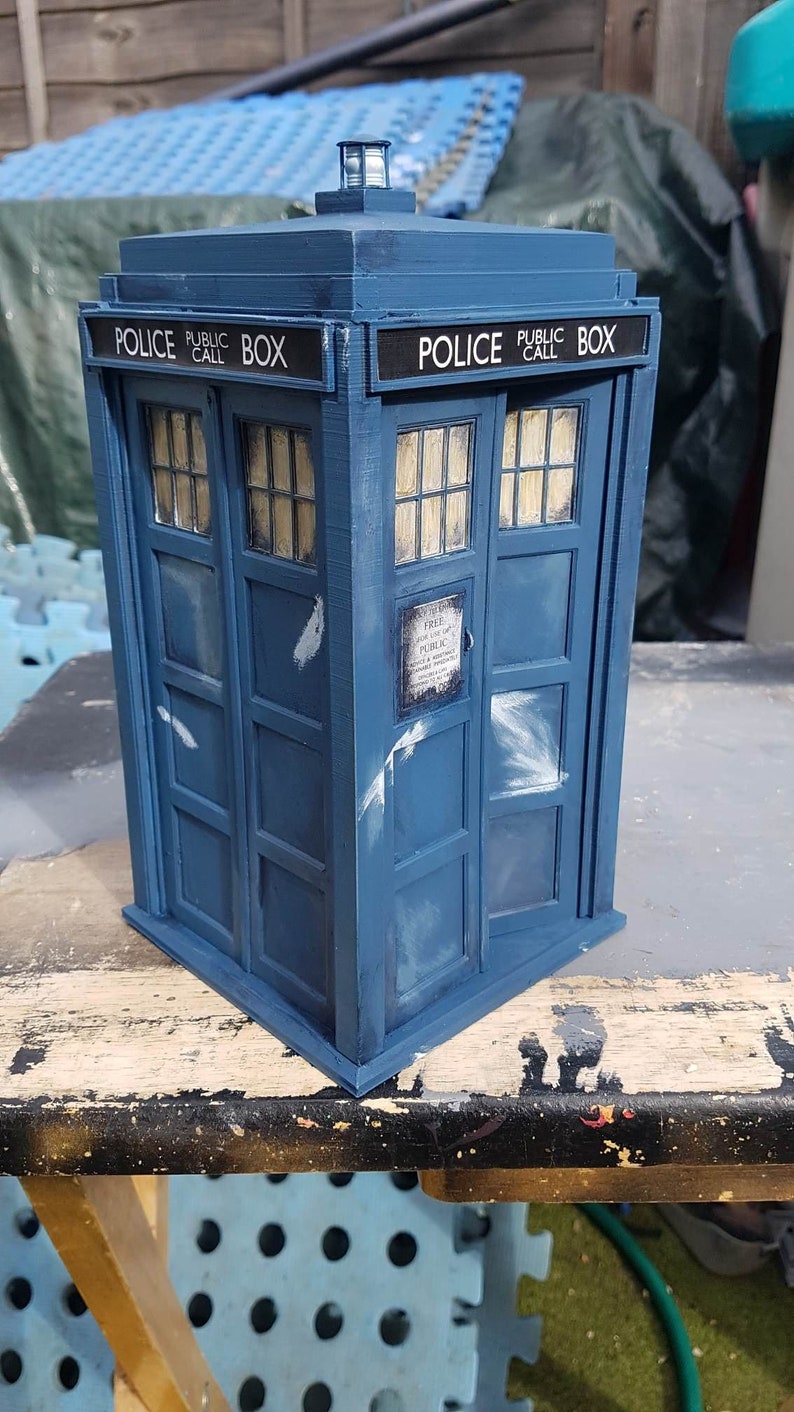 War Doctors Tardis Police Box Inspired Exterior 5inch Range | Etsy