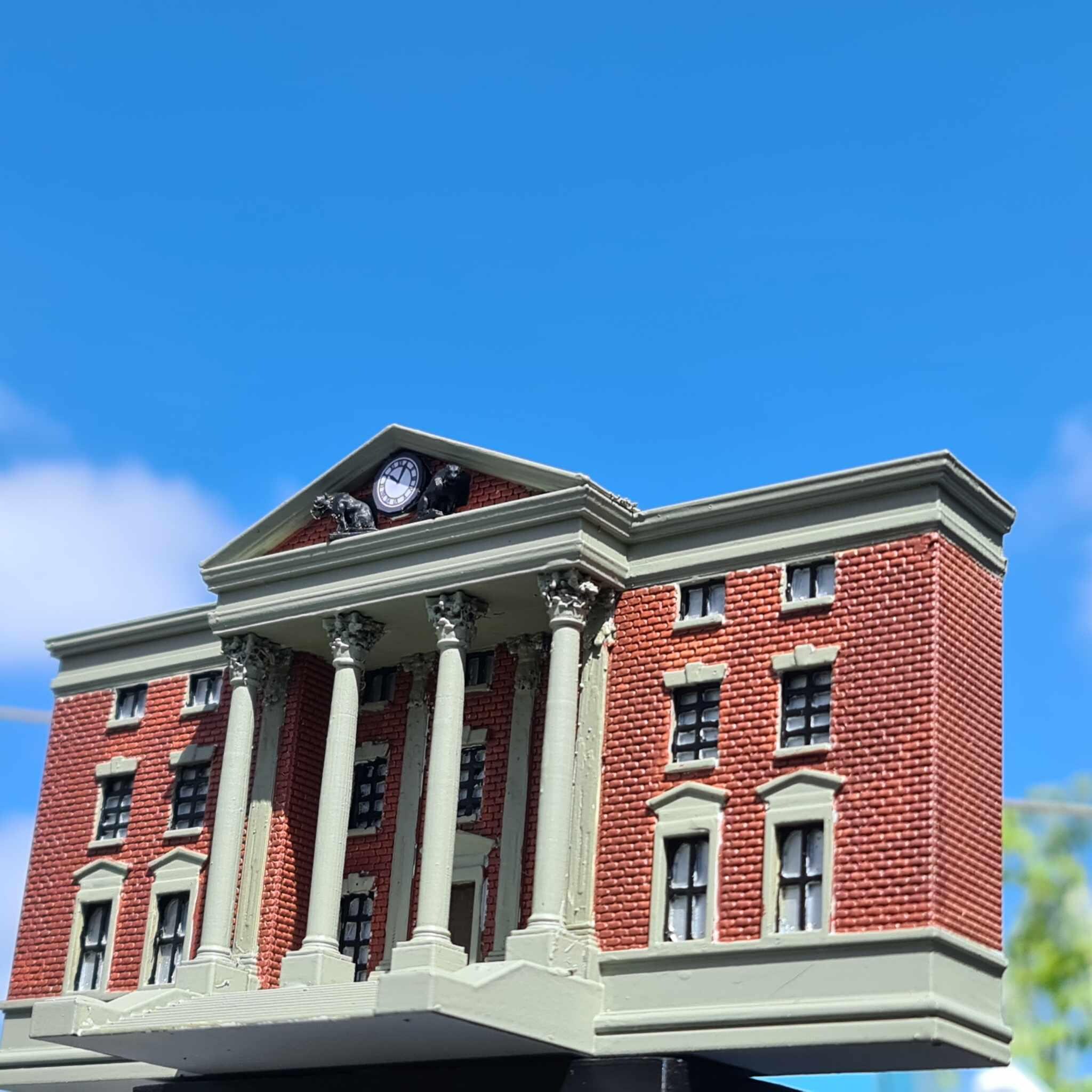 Town Clock Tower Courthouse 3d Printed Scale Model Diorama - Etsy
