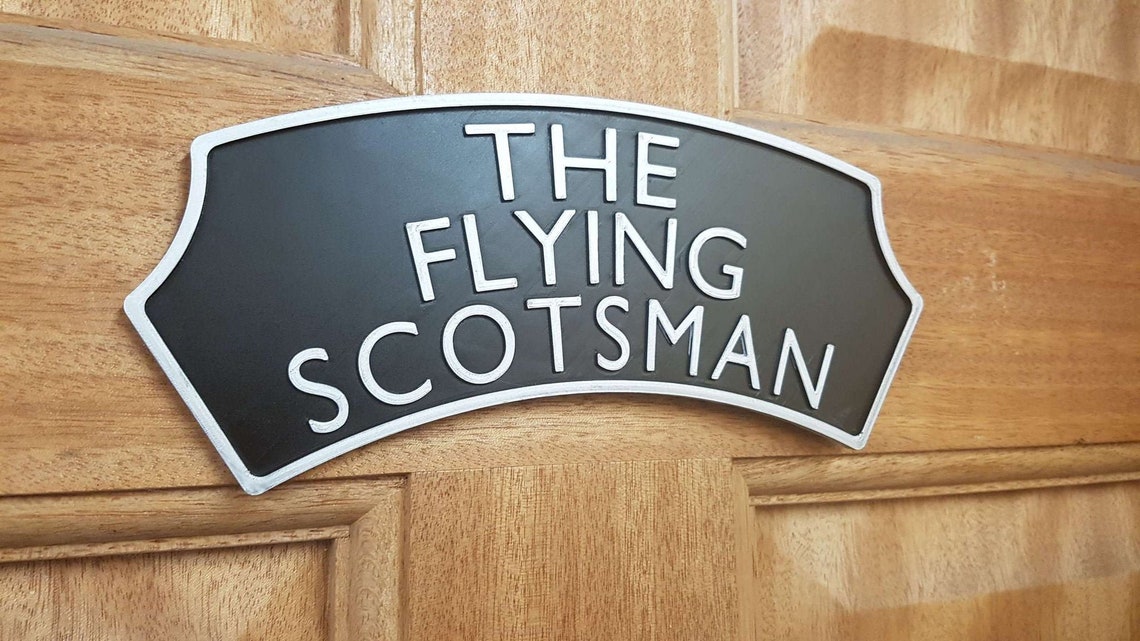 Flying Scotsman Headboard Nameplate 3d Printed Replica | Etsy