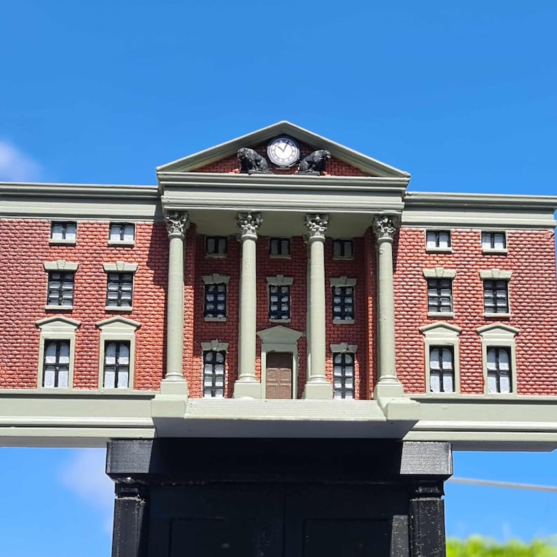 Town Clock Tower Courthouse 3d Printed Scale Model Diorama - Etsy