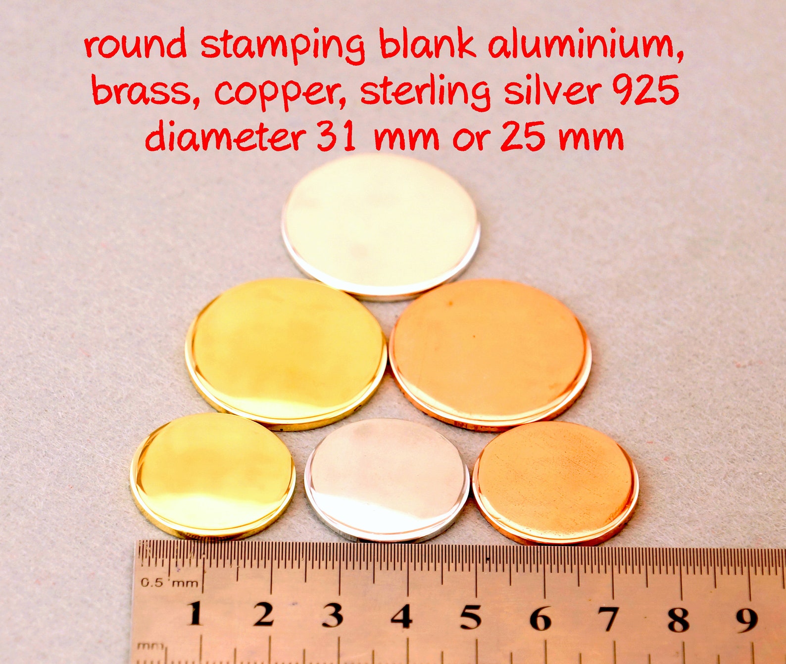 Disc Blank 25mm and 31mmround Disk Disk Billet Round | Etsy