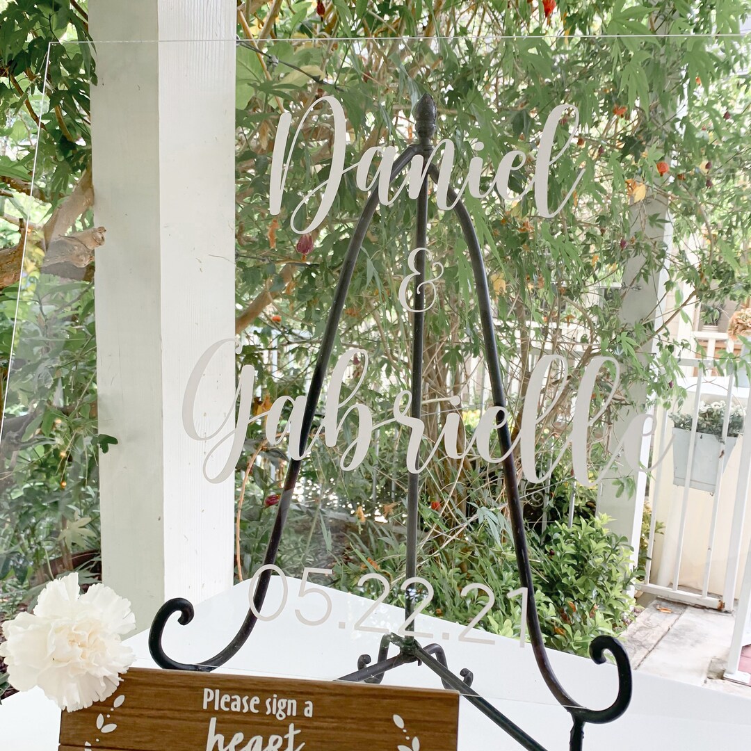 Acrylic Wedding Sign Acrylic Sign Wedding Wedding Acrylic Signs Wedding ...