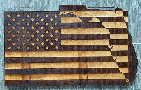 USA Flag and State Sign Custom Made | Etsy