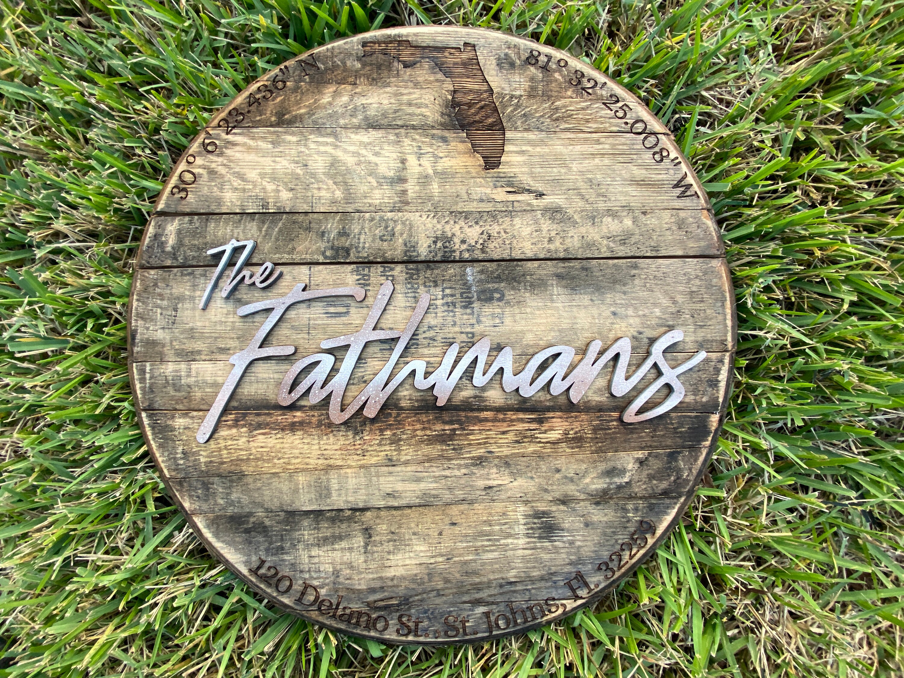 Custom Whiskey Barrel Signs | Etsy