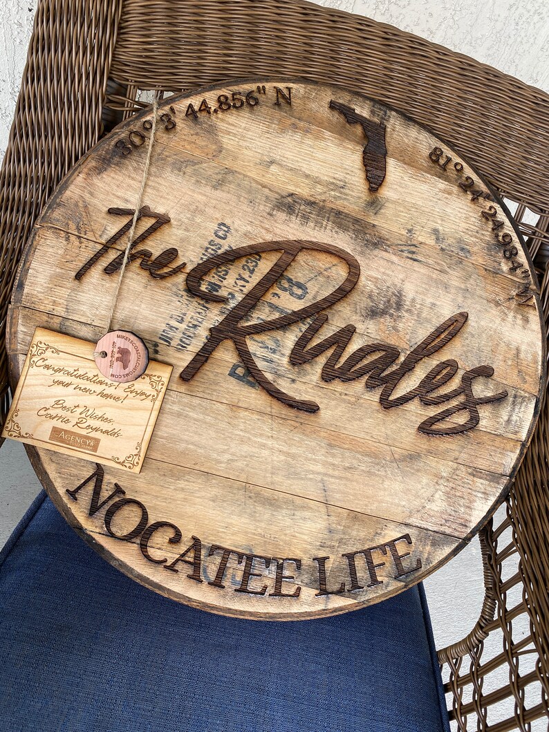 Custom Whiskey Barrel Signs | Etsy