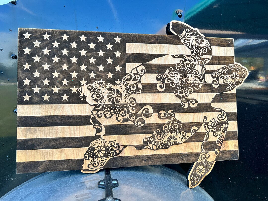 Turtle USA Flag Sign - Custom Made - Etsy