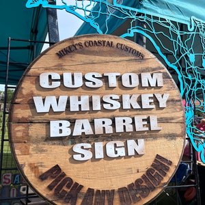 Custom Whiskey Barrel Signs - Etsy
