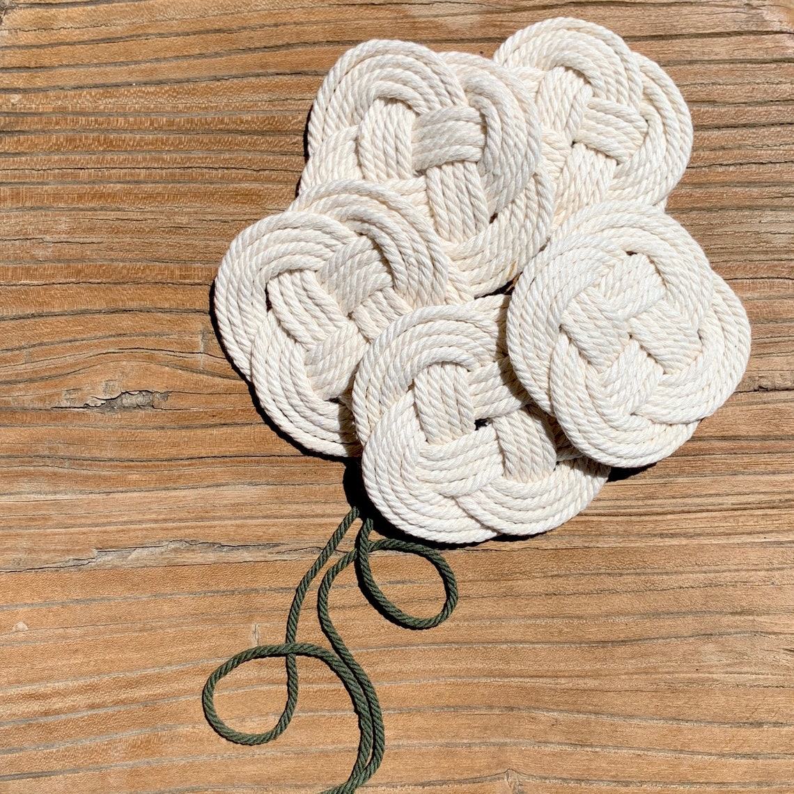 Knotted Coasters 2pk or 4pk Macrame Coasters Boho - Etsy