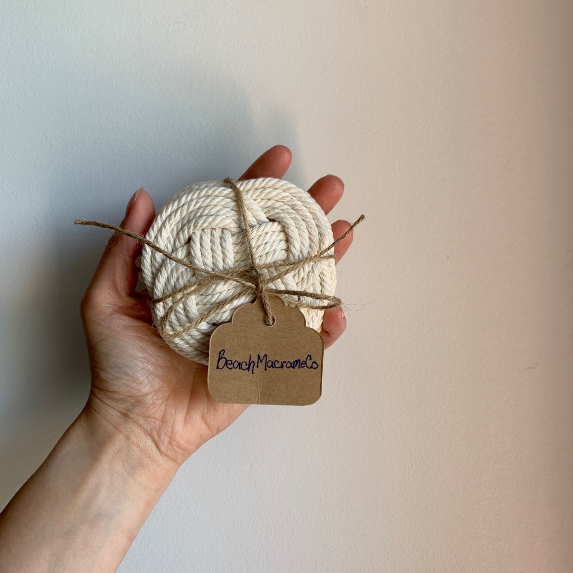 Knotted Coasters 2pk or 4pk Macrame Coasters Boho - Etsy