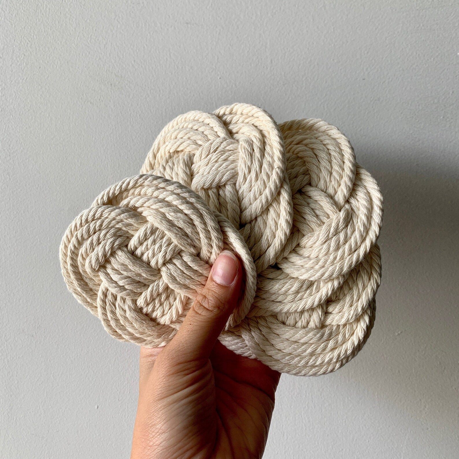 Knotted Coasters 2pk or 4pk Macrame Coasters Boho - Etsy