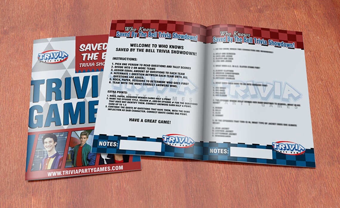 Saved by the Bell Trivia Party Game - Etsy