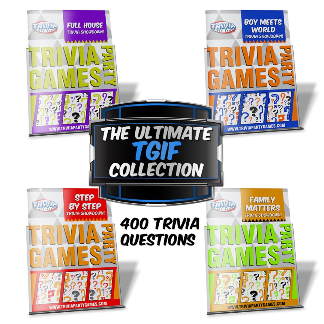 90s TGIF Trivia Party Games Collection - Etsy