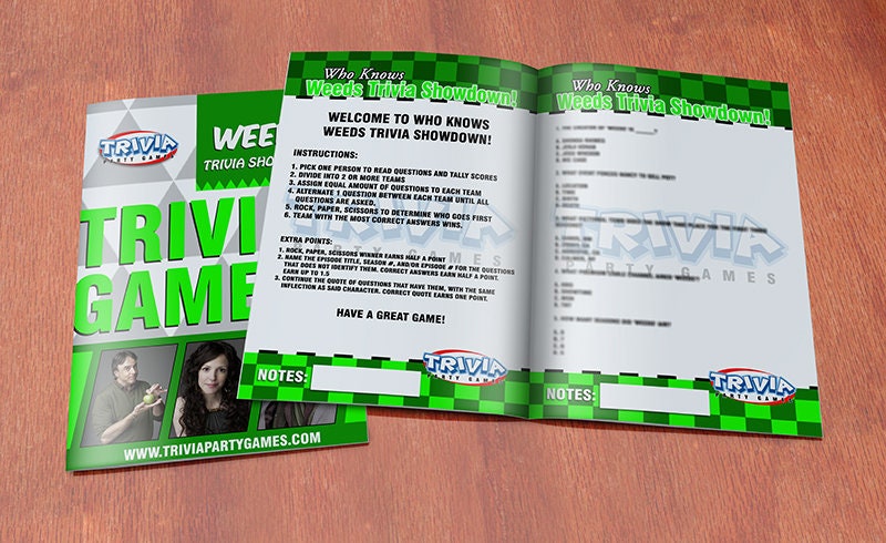 Weeds Trivia Party Game - Etsy