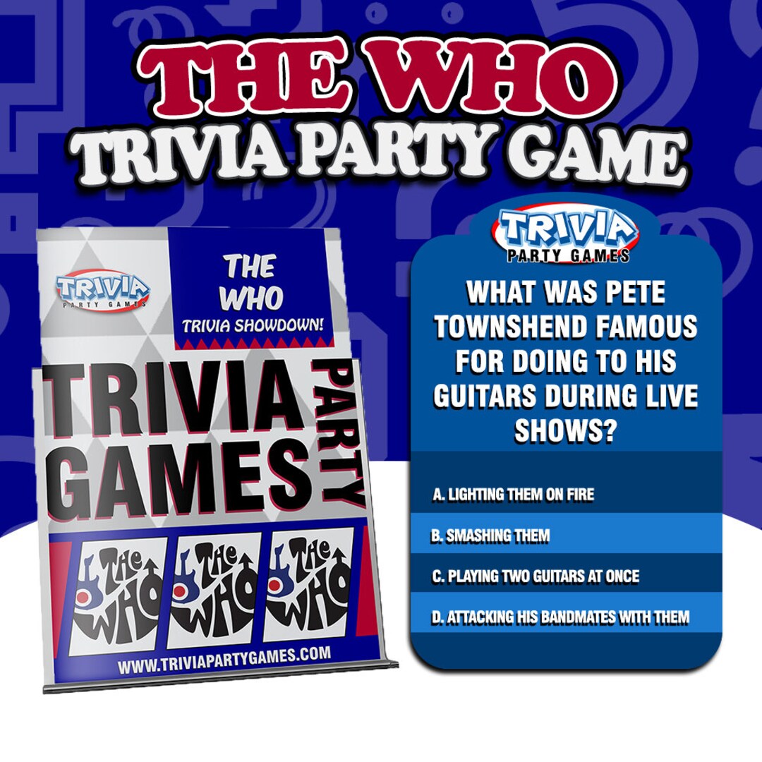 The Who Music Trivia Party Game - Etsy