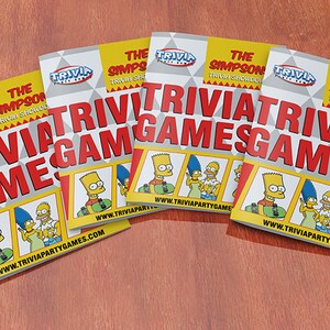 The Simpsons Trivia Party Game - Etsy