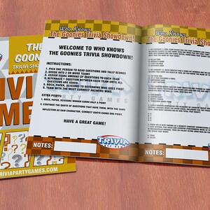 The Goonies Trivia Party Game - Etsy