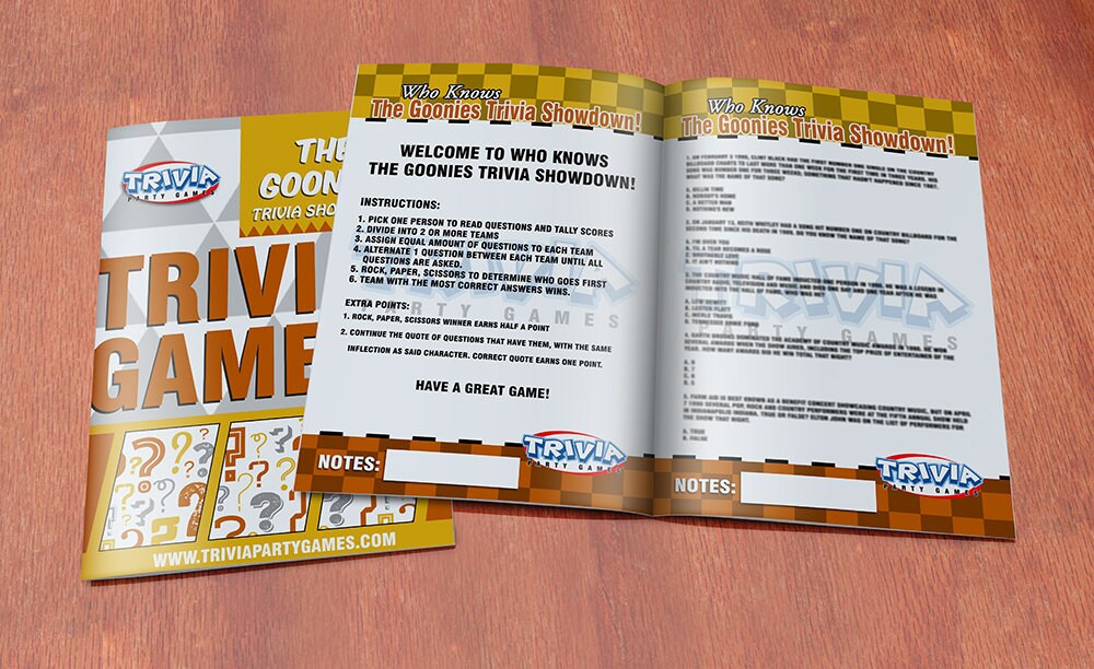 The Goonies Trivia Party Game - Etsy