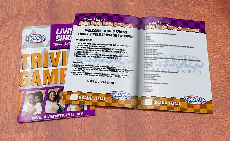 Living Single Trivia Party Game - Etsy