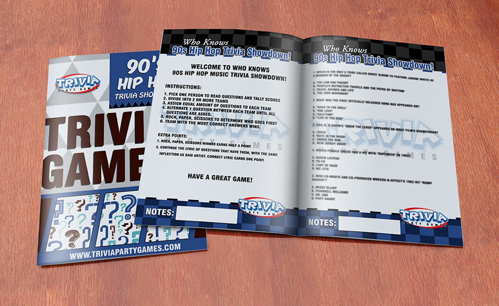 90s Hip Hop Trivia Party Game | Etsy