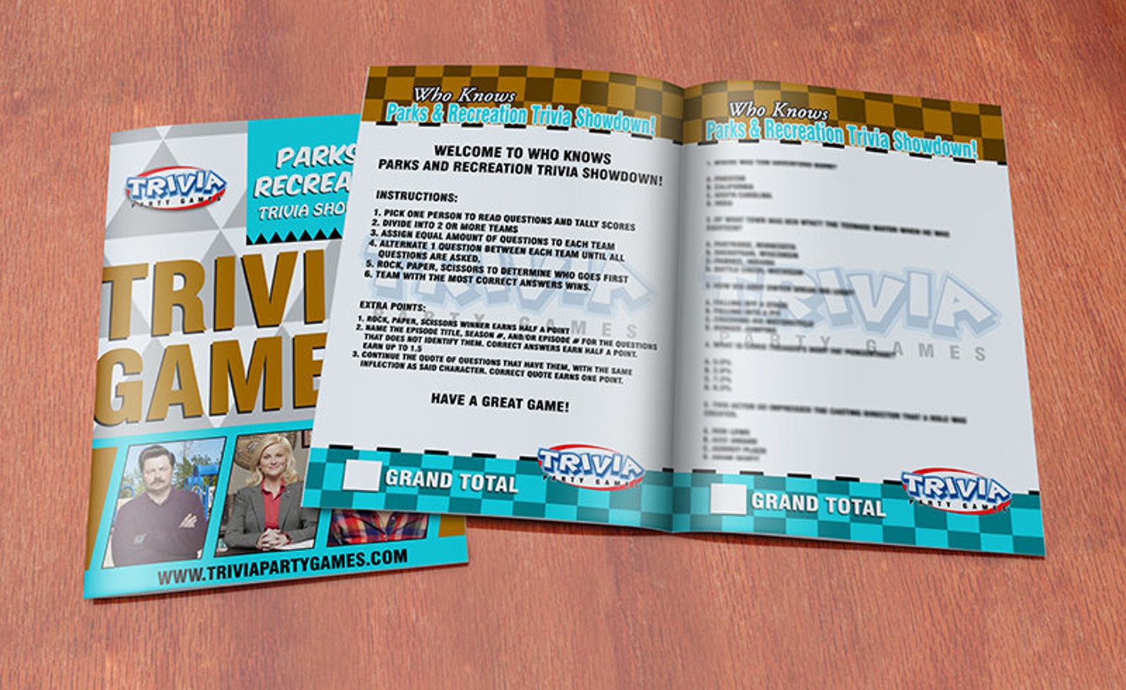 Parks and Recreation Trivia Party Game - Etsy