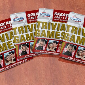 Grease Part 1 & 2 Trivia Party Game - Etsy