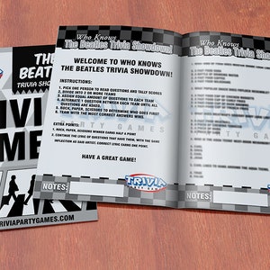 The Beatles Music Trivia Party Game - Etsy