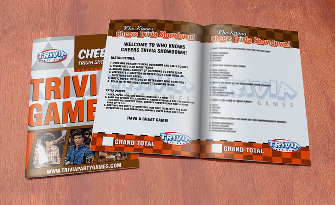 Cheers Trivia Party Game - Etsy