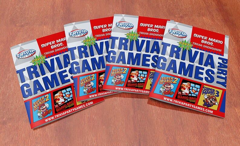 Super Mario Bros: Part 1-3 Trivia Party Game - Etsy