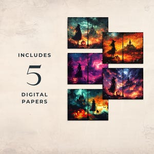 Haunted House Witch Junk Journal Pages, Spooky Season Bats Digital ...