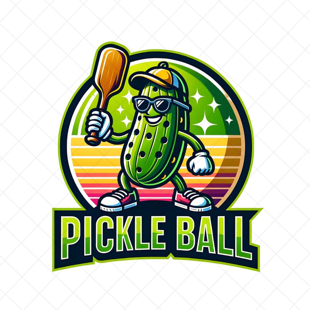Pickle Ball Png, Sports Team Mascot, Funny Pickle Playing Pickle Ball ...
