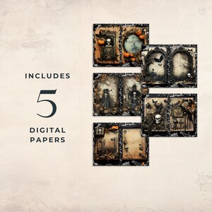 Halloween Vintage Journal Pages, Digital Papers, Shabby Chic Vintage ...