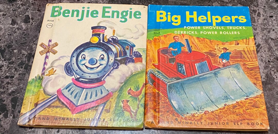 Benjie Engie, Big Helpers, Set of 2 Rand Mcnally Junior Elf Books - Etsy