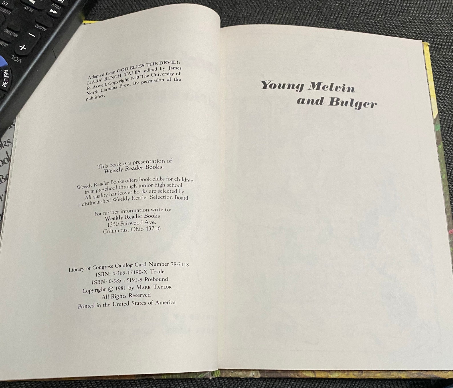 Young and Melvin Book by Mark Taylor - Etsy
