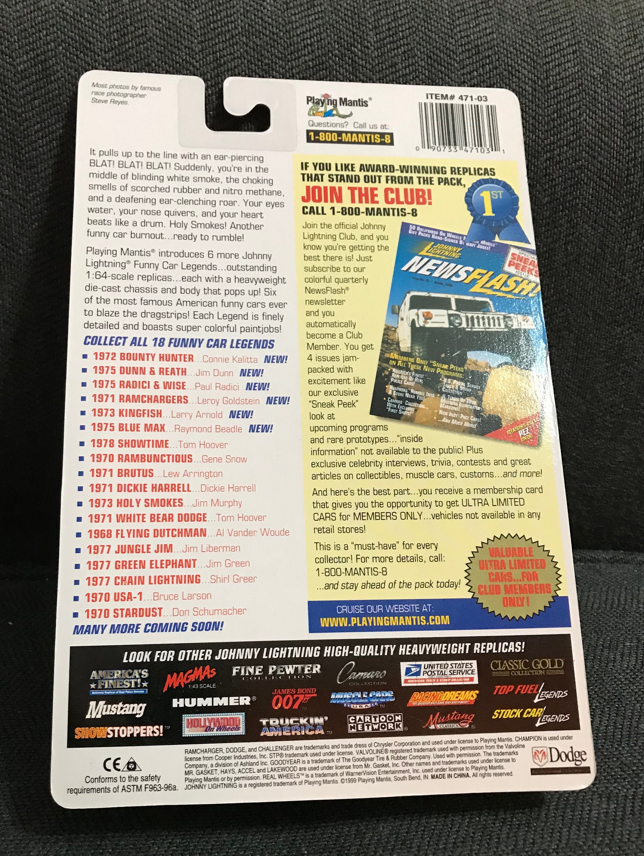 Kingfish, Larry Arnold, Johnny Lightning Funny Car Legends - Etsy