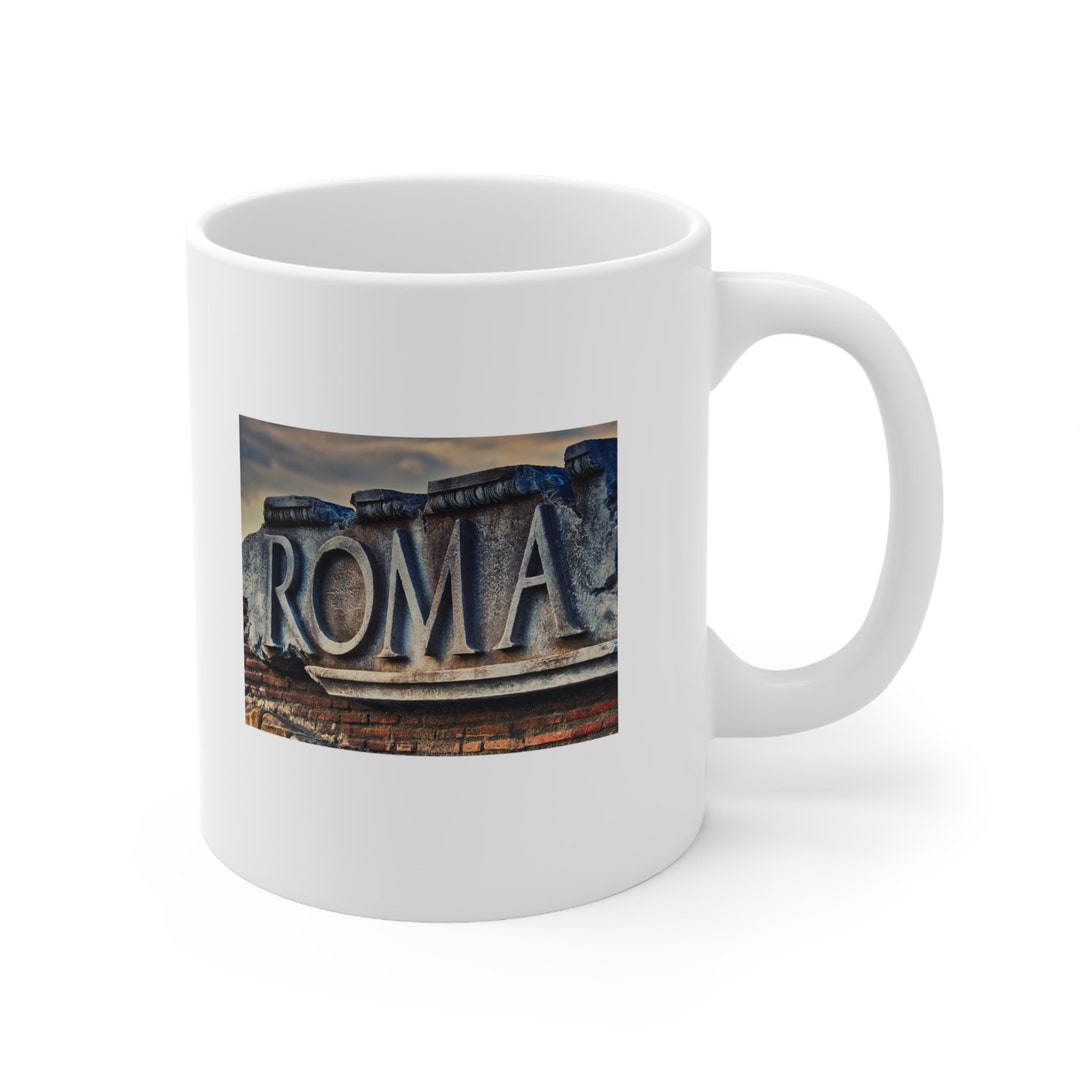 Roma Mug, Rome Mug, Ancient Rome Mug, Ancient Rome Text, Ancient Rome ...