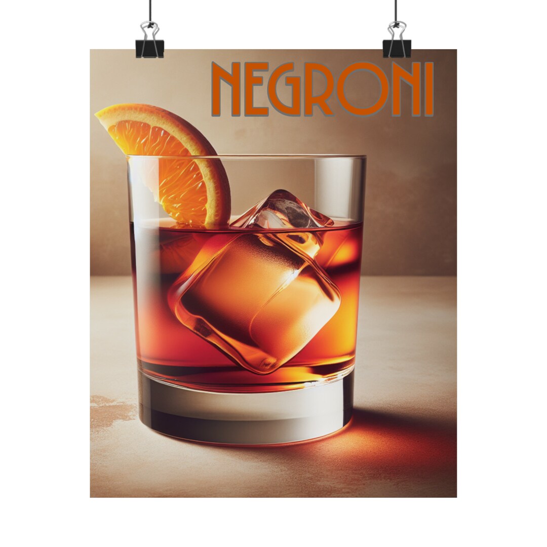 Negroni Poster, Negroni Art Poster, Negroni, Gift for Negroni Lover ...