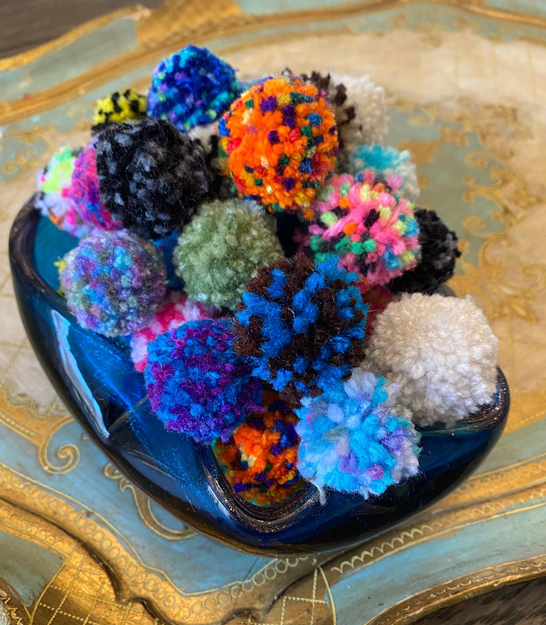 Pom Pom Cat Toy 1 Kitten Toys Assorted Multi Color 12 - Etsy