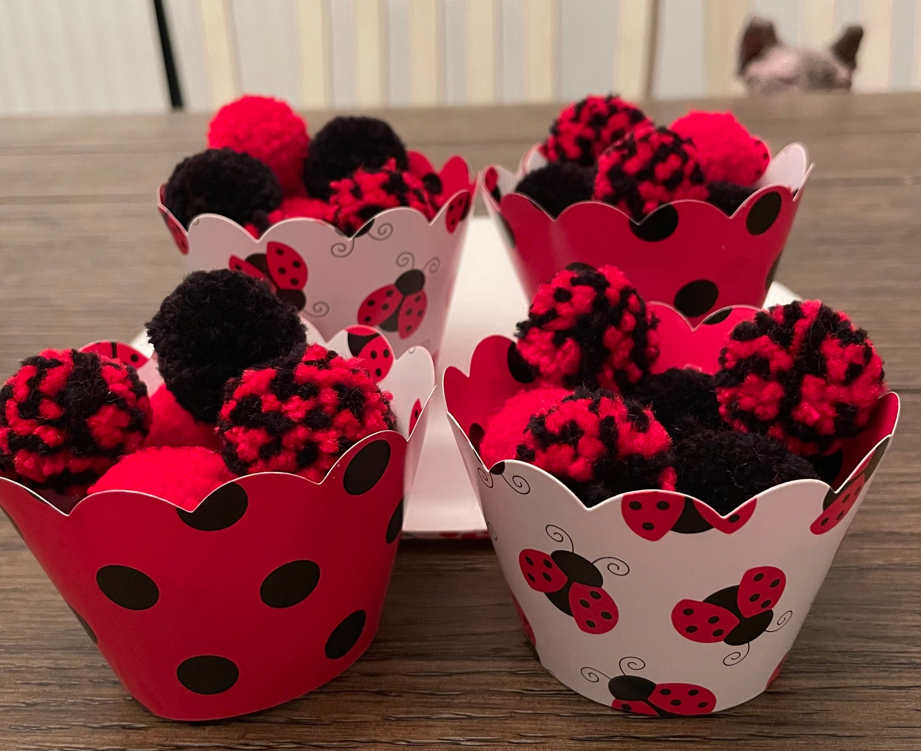 Ladybug Pom Set 10 Toy Set - Etsy